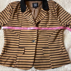mine | Jackets & Coats | Mine Tan Black Striped Jacket Size Medium ...